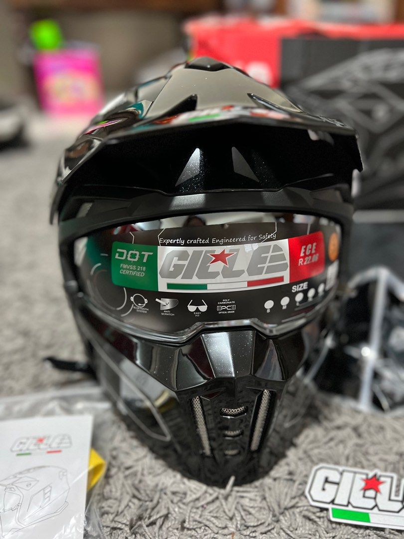 GILLE Squadron Helmet Modular Full Face Convertible to Half Face on ...