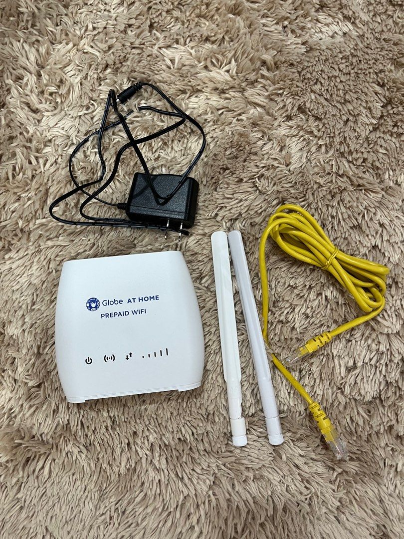 Globe Wifi Modem Router With Cables And Antennas Computers And Tech