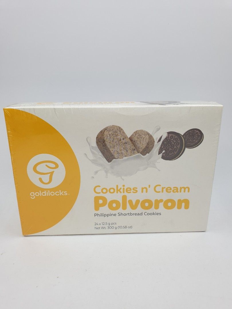 GOLDILOCKS Cookies and Cream Polvoron Box Philippine shortbread cookies 24 pcs. (300g) price is ...