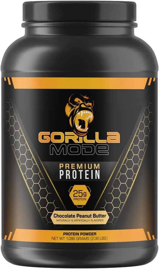 Gorilla Mode Premium Whey Protein - 25 Grams of Whey Protein Isolate ...