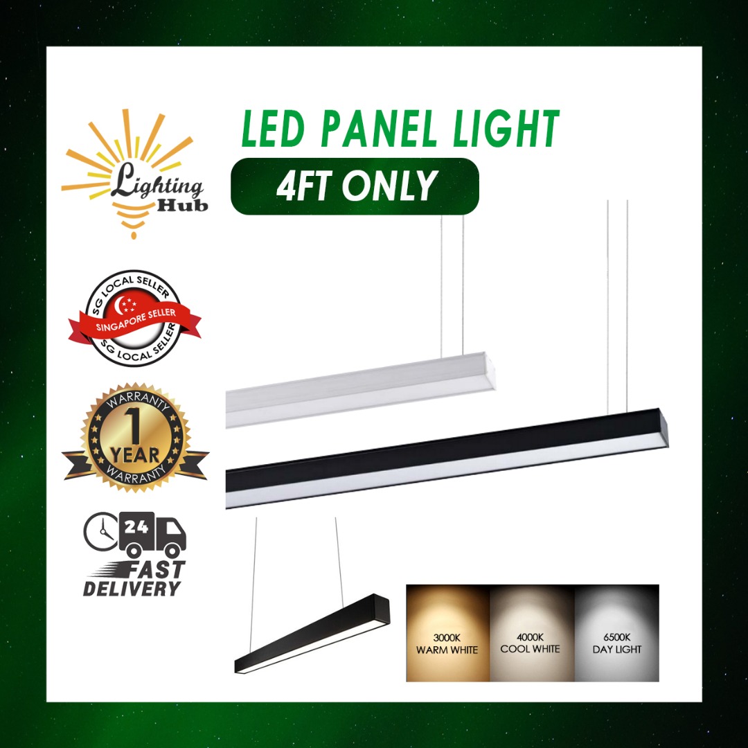 HANGING LIGHT / LED PANEL LIGHT /4FT, Furniture & Home Living, Lighting ...