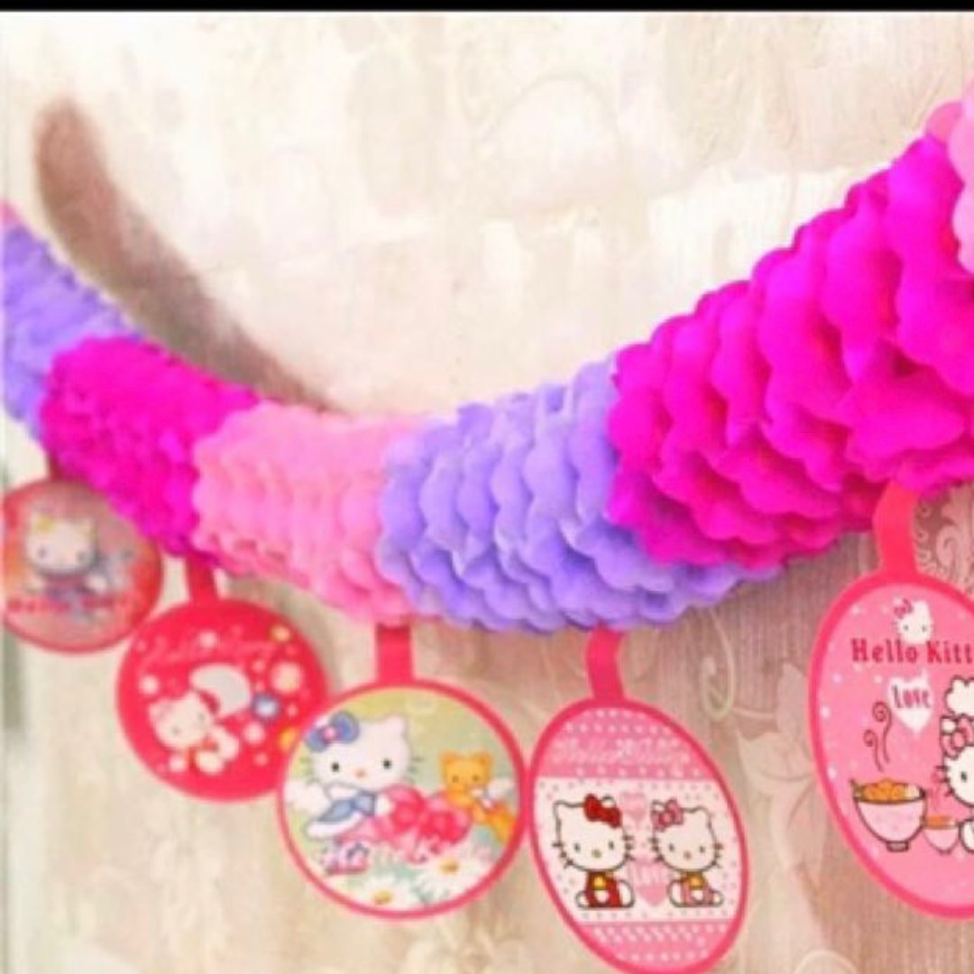 Hello Kitty party supplies - party garland hanging deco / party deco ...