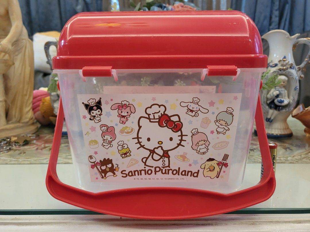 Hello Kitty Plastic Container w/ Handle on Carousell