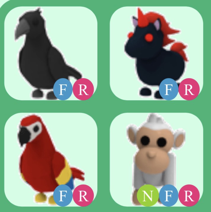 HIGH TIER PETS (adopt me) crow evil unicorn parrot albino monkey, Video ...