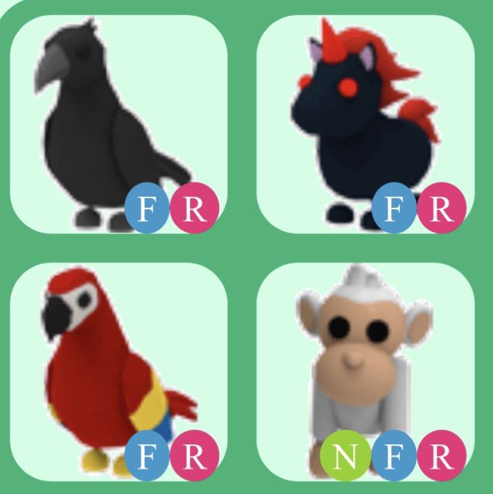 HIGH TIER PETS (adopt me) crow evil unicorn parrot albino monkey, Video ...