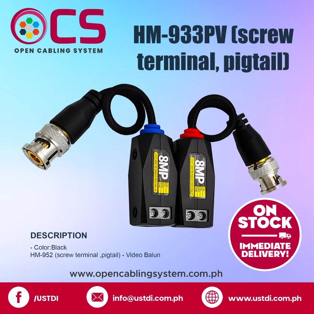 HM-933PV (screw terminal, pigtail), TV & Home Appliances, Electrical ...