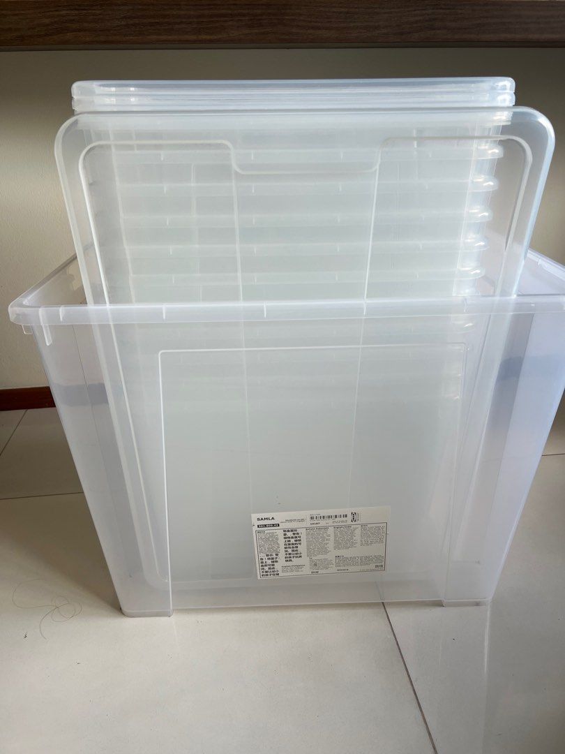 IKEA Samla storage boxes, Furniture & Home Living, Home Improvement ...