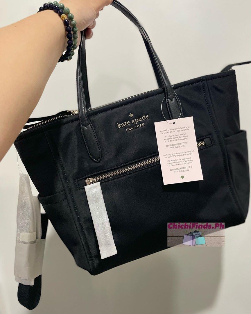 Kate Spade Chelsea Nylon Medium Satchel in Black on Carousell