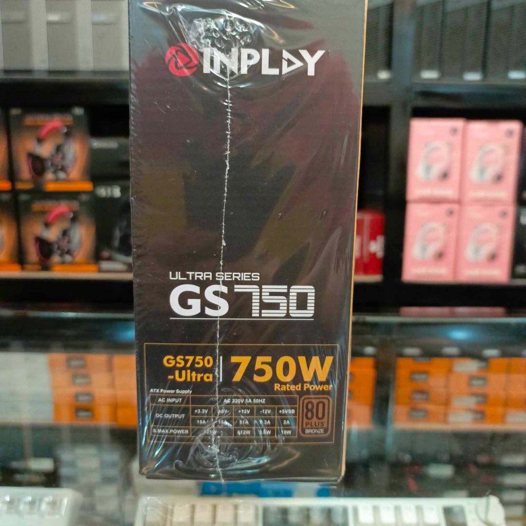 INPLAY GS750 TRUE RATED PSU 750WATTS 80PLUS BRONZE, Computers & Tech ...