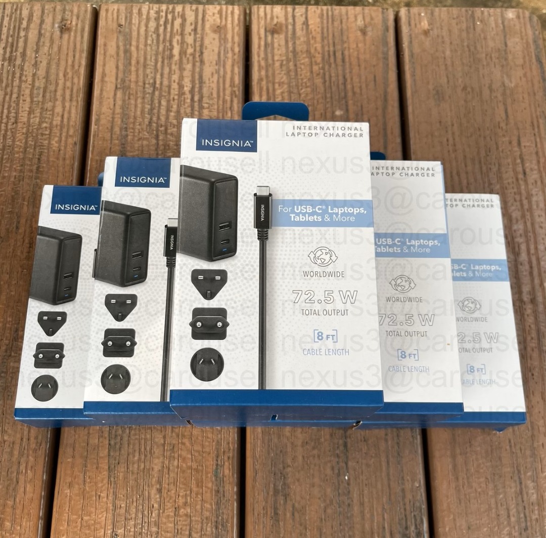 Insignia 72.5W USB A + C PD 3.0 GaN Compact International Travel ...