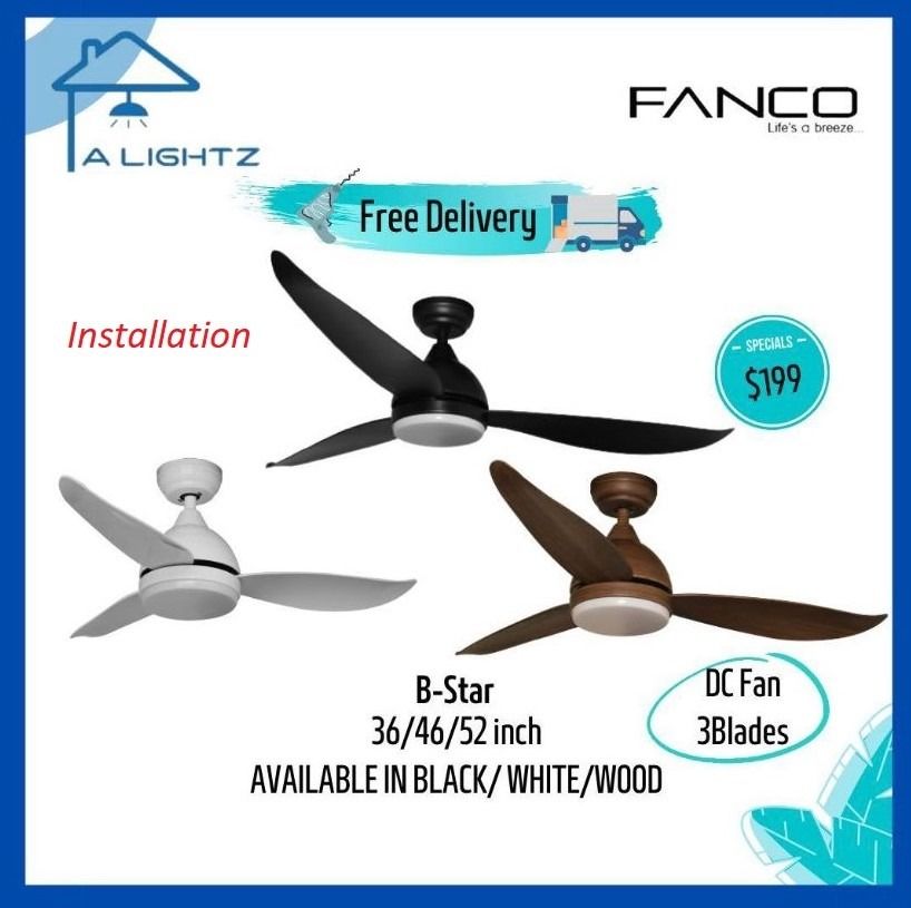 [Installation]Fanco BStar DC Motor Ceiling Fan 24W LED With Tri Tones ...