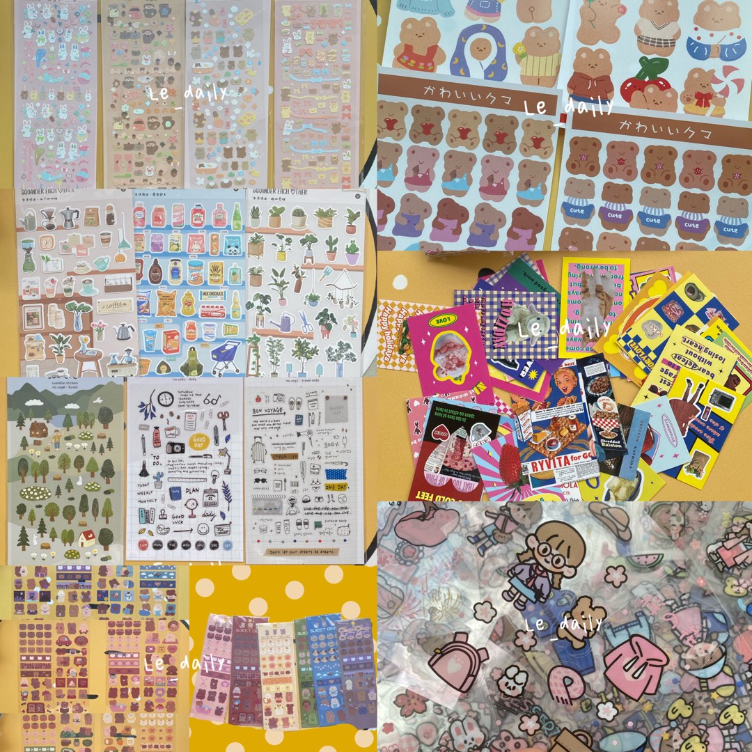 [In-stock][Buy 5 sets for $7.90] Sticker sheets for guka,bujo etc ...