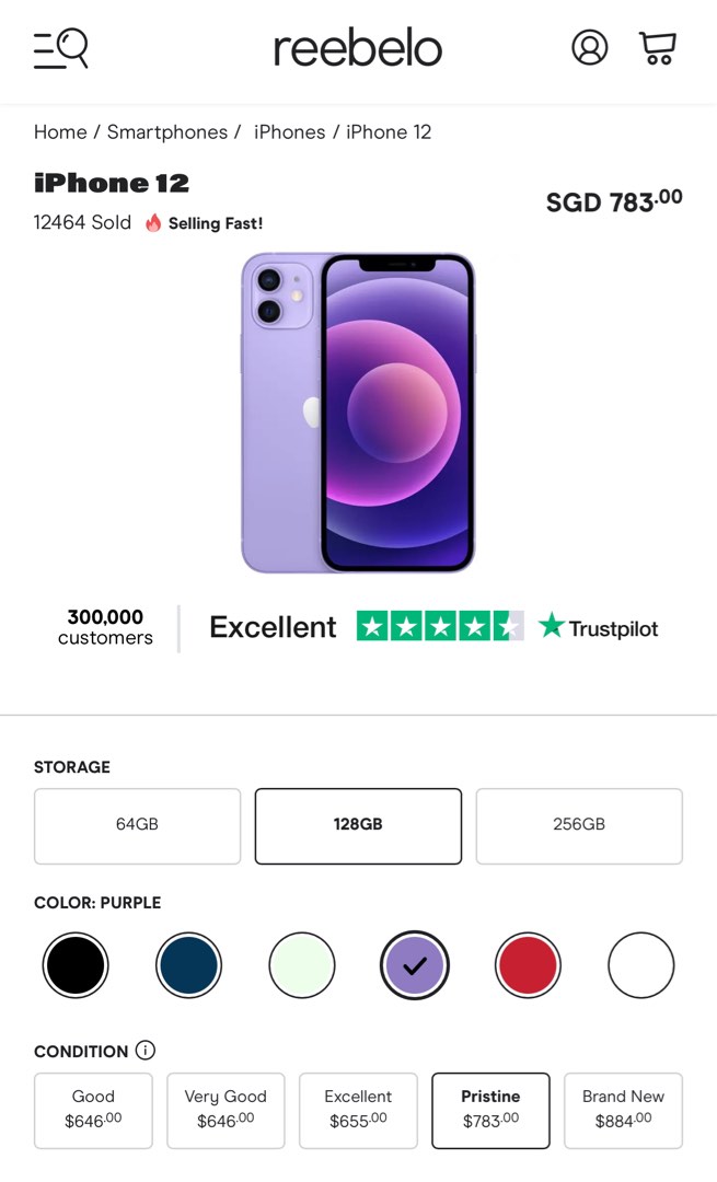 iPhone 12 128GB *Purple*, Mobile Phones & Gadgets, Mobile Phones ...