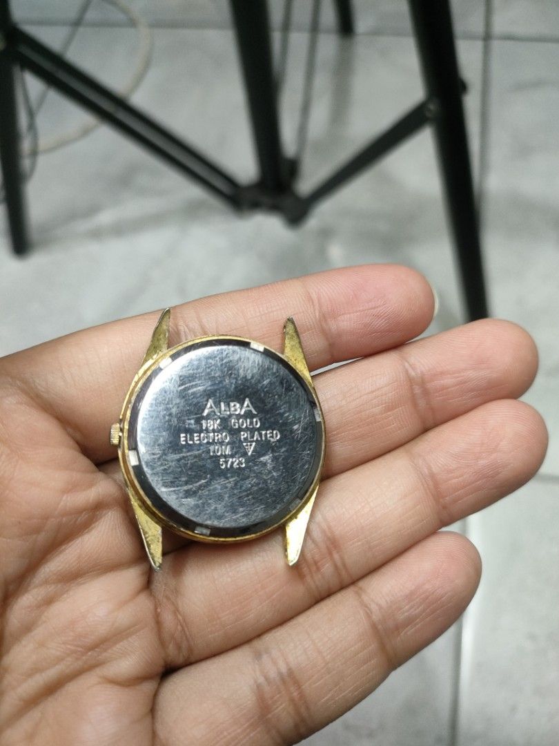 Jam Tangan Mikron Merek Alba 18k Gold Plated 5723 on Carousell