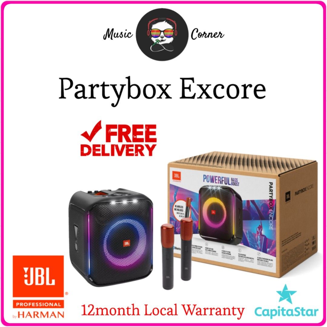 Jbl Partybox Encore Portable Party Speaker With Wireless Microphones Audio Soundbars