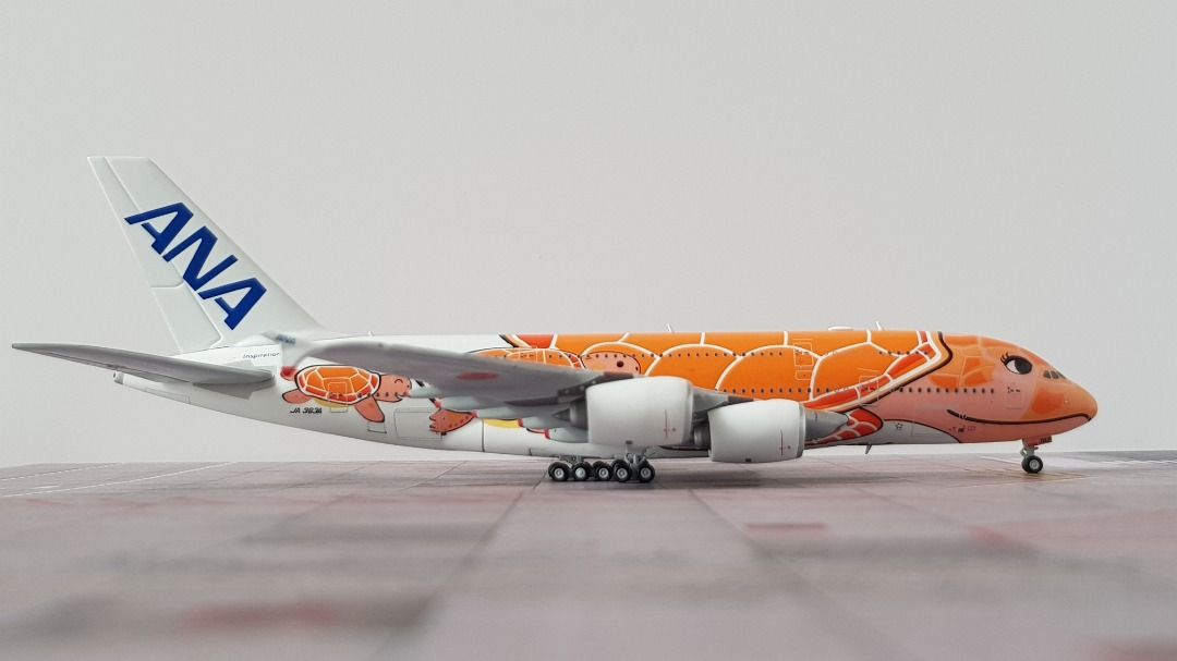 JC Wings All Nippon Airways Airbus A380-800 JA383A "Flying Honu (Orange) Livery" Livery 1:400 ...