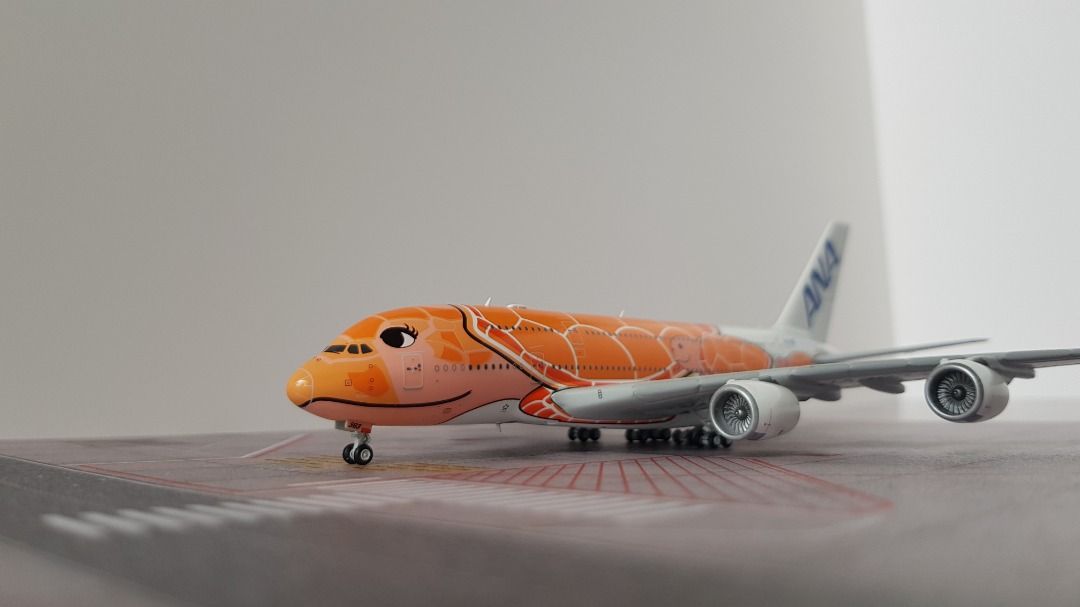 JC Wings All Nippon Airways Airbus A380-800 JA383A "Flying Honu (Orange) Livery" Livery 1:400 ...