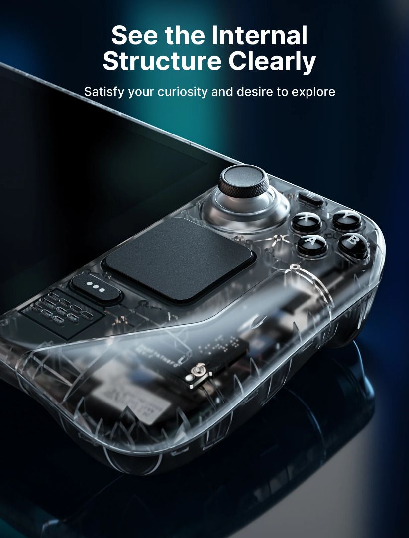 JSAUX Transparent Vent Front and Back Plate for Valve Steam Deck, Video ...