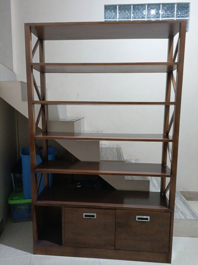 Lemari Rak Kayu Serbaguna, Perabotan Rumah di Carousell