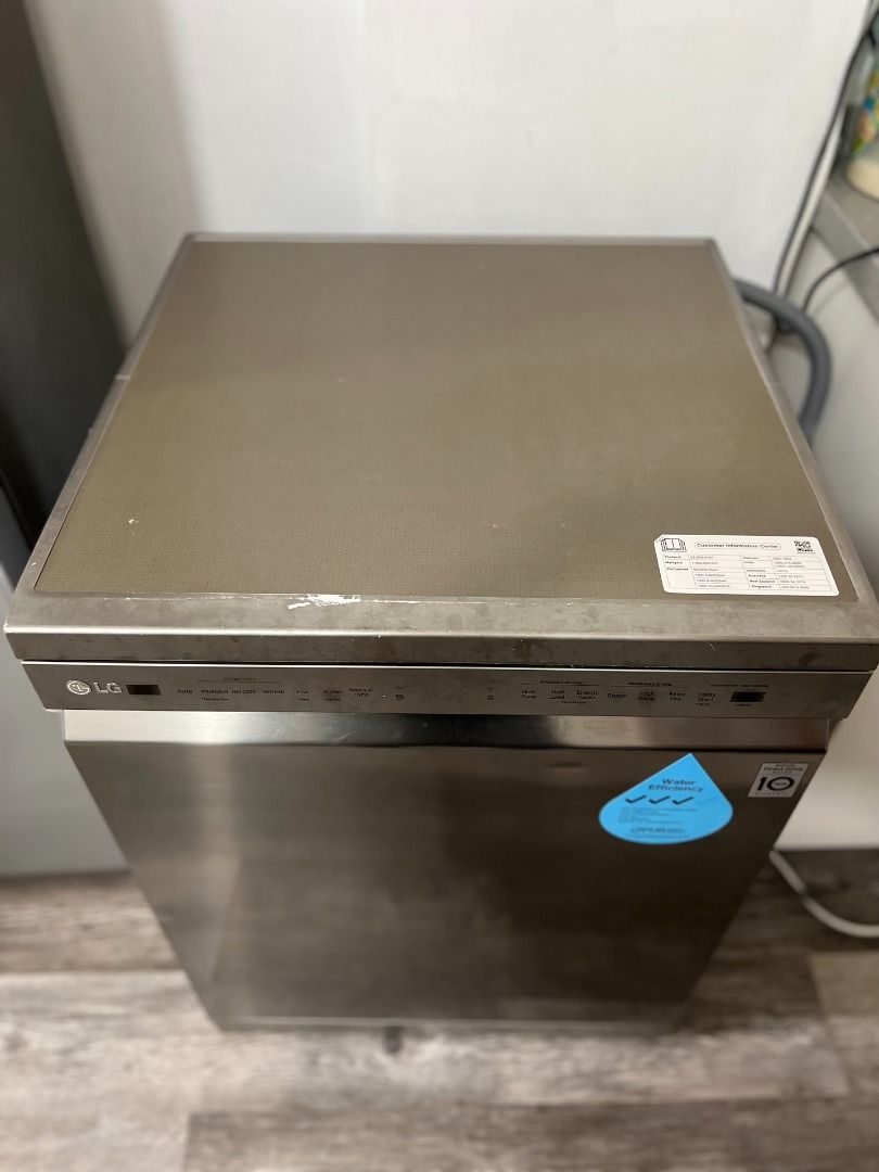 LG DFB425FP Front Control Smart Wifi Enabled Dishwasher with QuadWash ...