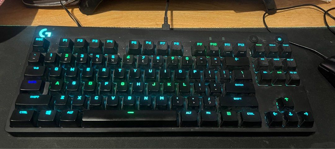 LOGITECH G PRO X TKL MECHANICAL GAMING KEYBOARD GX BLUE CLICKY SWITCH ...