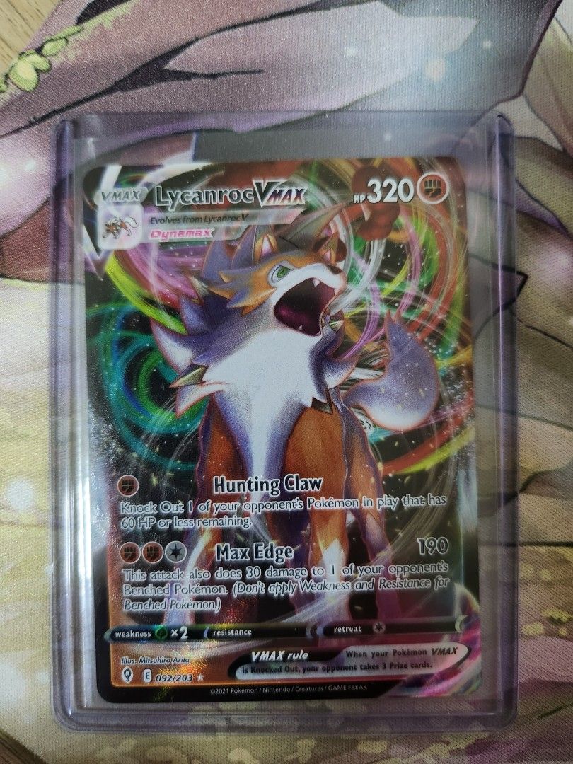 Lycanroc V FA & Vmax - 187/203 & 092/203, Hobbies & Toys, Toys & Games ...