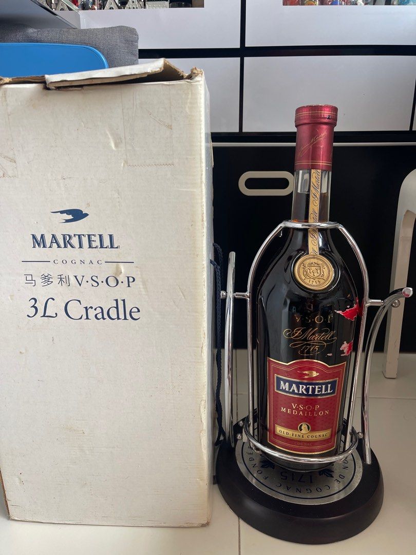Martel VSOP 3L with cradle & box, Food & Drinks, Alcoholic Beverages on Carousell