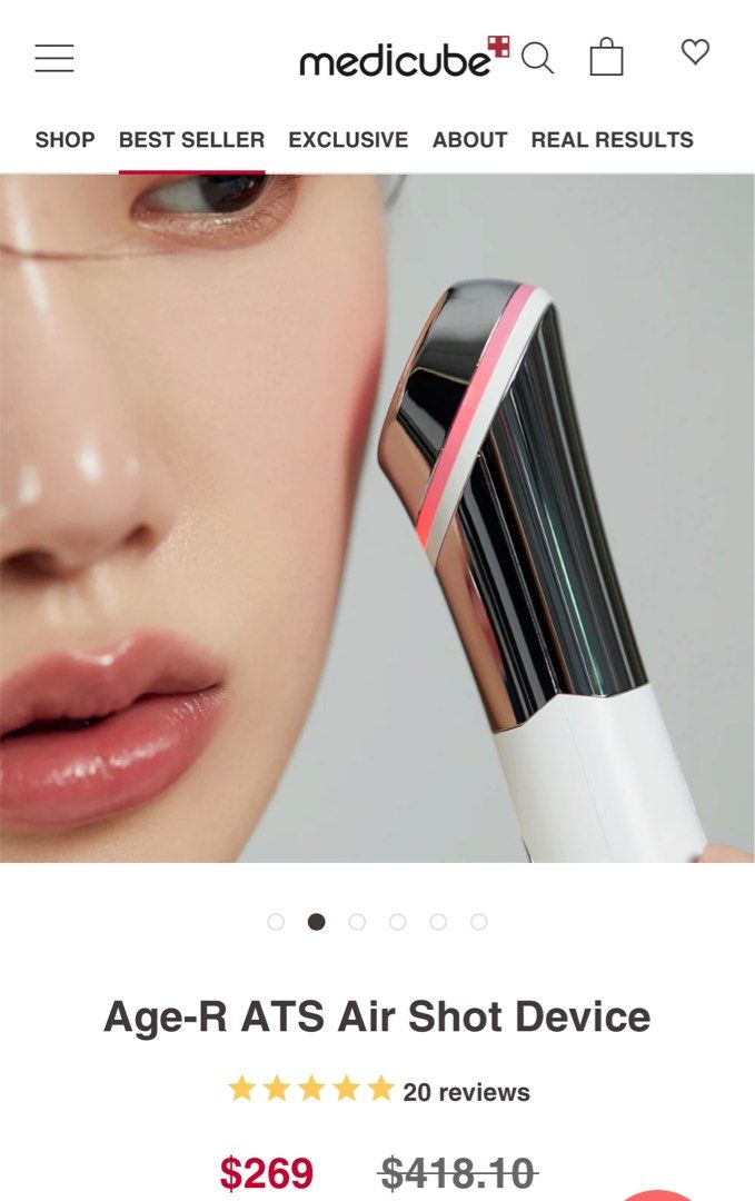 Medicube Age-R ATS Air Shot Device, Beauty & Personal Care, Face, Face ...