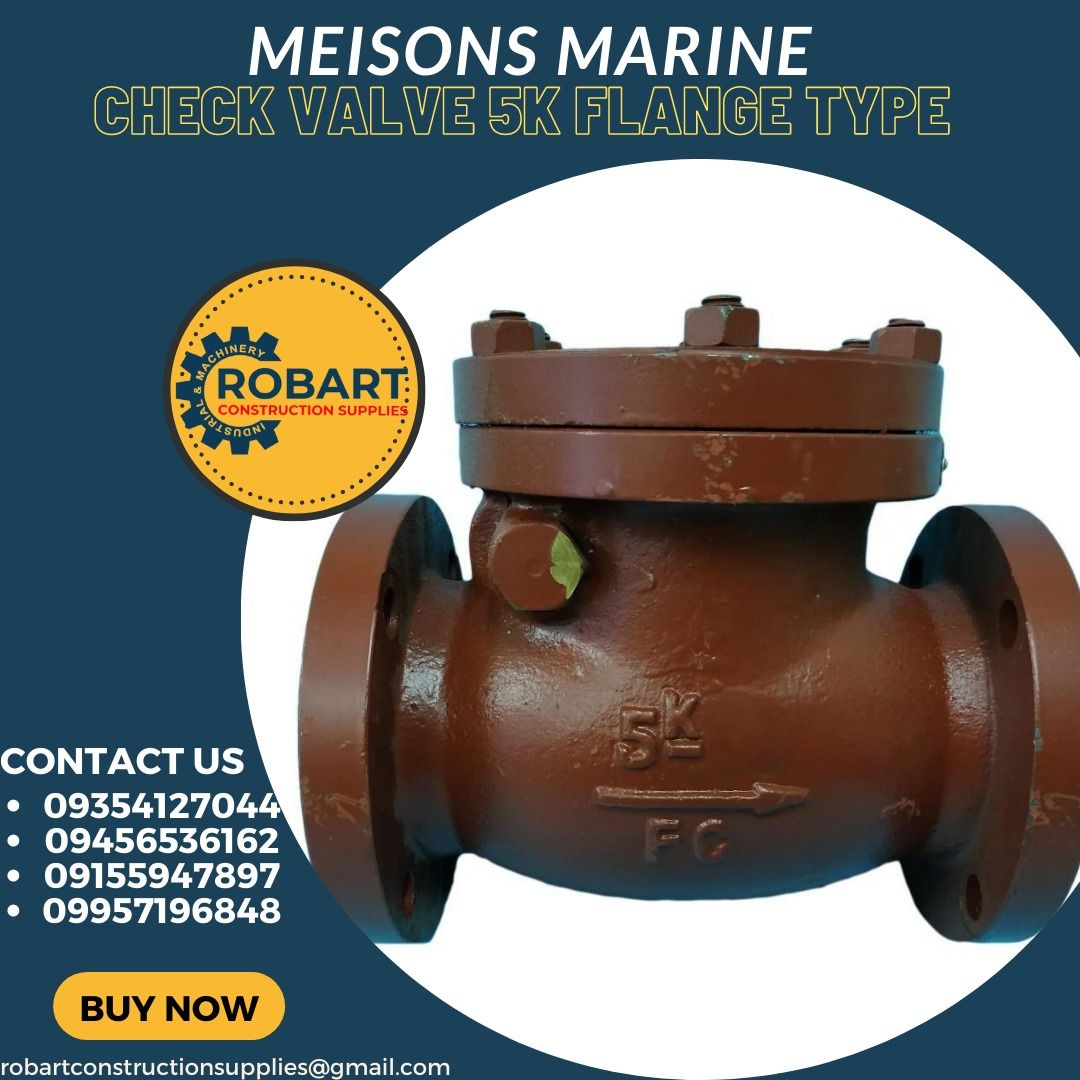 MEISONS MARINE CHECK VALVE 5K FLANGE TYPE, Commercial & Industrial ...