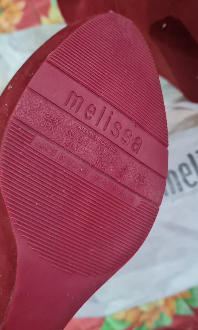 Melissa red pumps wedges boots on Carousell