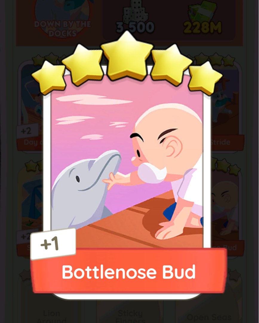 [10 AUG NEW] Monopoly Go Bottlenose Bud, Hobbies & Toys, Toys & Games on Carousell