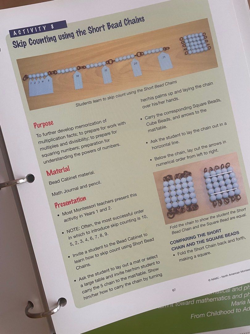 Montessori Math 1 Manual (6-9), Hobbies & Toys, Books & Magazines ...