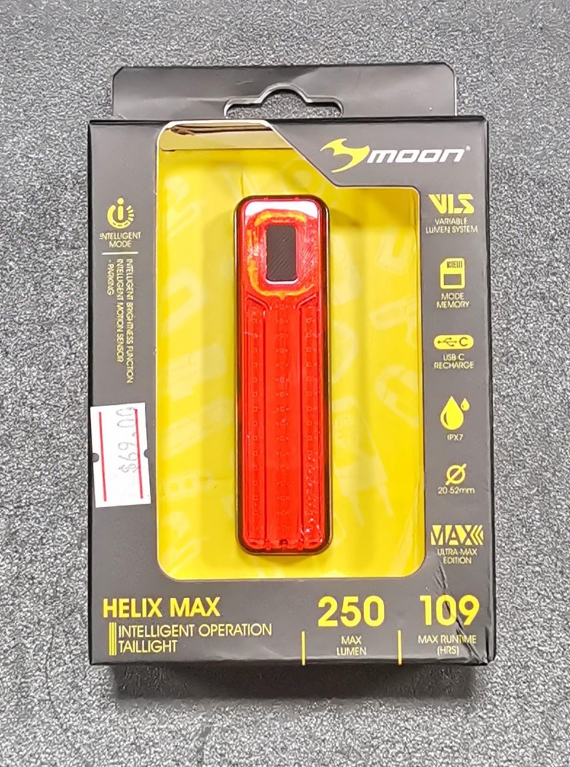 Moon Helix Max 250 Lumens Intelligent Operation USB Rechargeable Rear ...