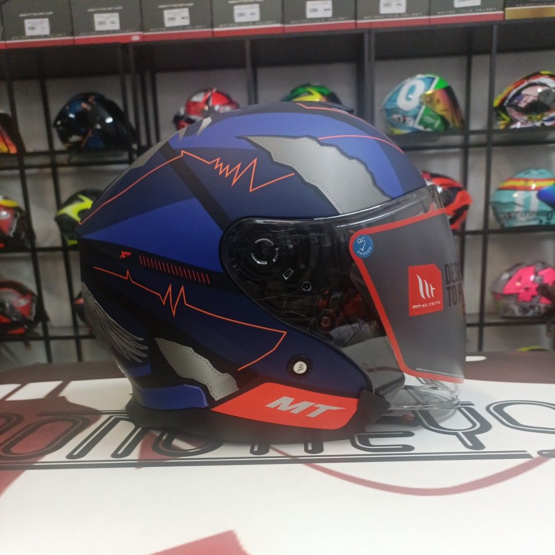 MT THUNDER 3 SV JET GARZO MATT BLUE, Motorcycles, Motorcycle Apparel on ...