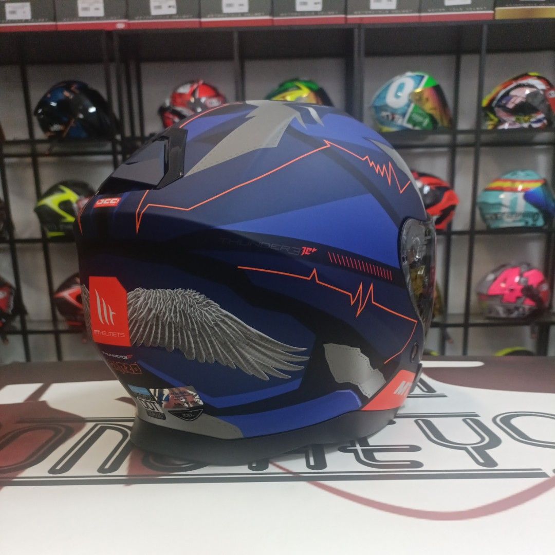 MT THUNDER 3 SV JET GARZO MATT BLUE, Motorcycles, Motorcycle Apparel on ...