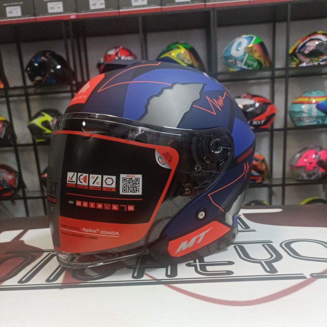 MT THUNDER 3 SV JET GARZO MATT BLUE, Motorcycles, Motorcycle Apparel on ...