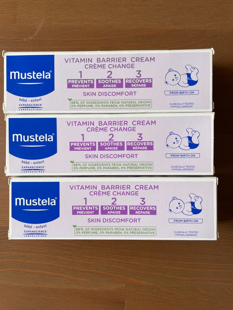 Mustela brand new diaper barrier cream, Babies & Kids, Bathing ...