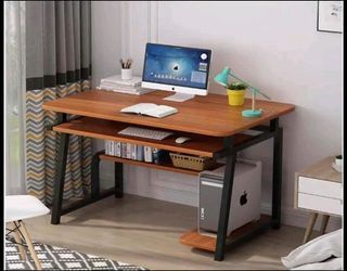 COMPUTER TABLE WITH STORAGE, Furniture & Home Living, Furniture, Tables ...