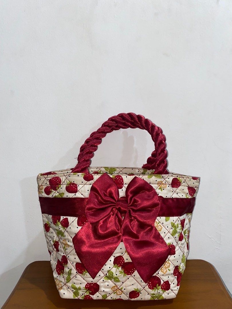 Naraya bag, tas unik, tas lucu, tas merah putih stoberi, Fesyen Wanita ...
