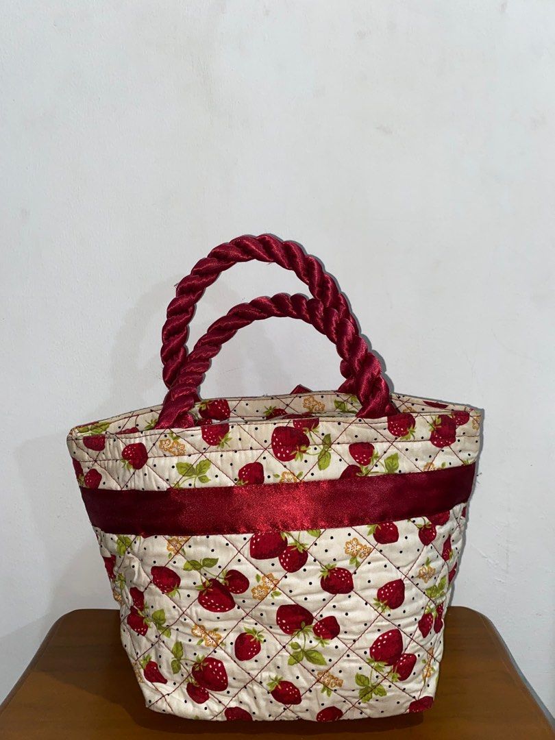 Naraya bag, tas unik, tas lucu, tas merah putih stoberi, Fesyen Wanita ...