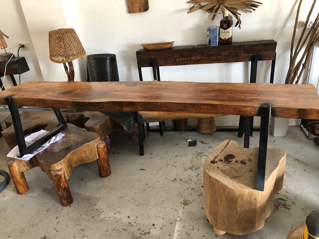 Narra TV stand / Bench , 7 ft long on Carousell