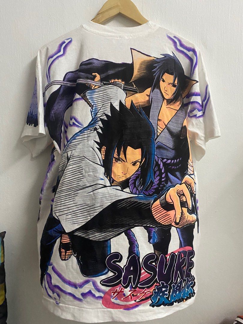 Naruto Sasuke Overprint Bootleg, Men's Fashion, Tops & Sets, Tshirts ...