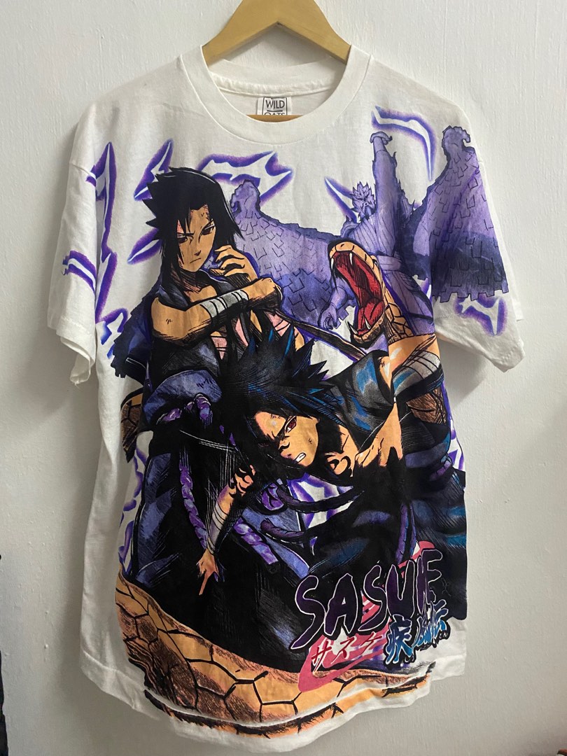 Naruto Sasuke Overprint Bootleg, Men's Fashion, Tops & Sets, Tshirts ...