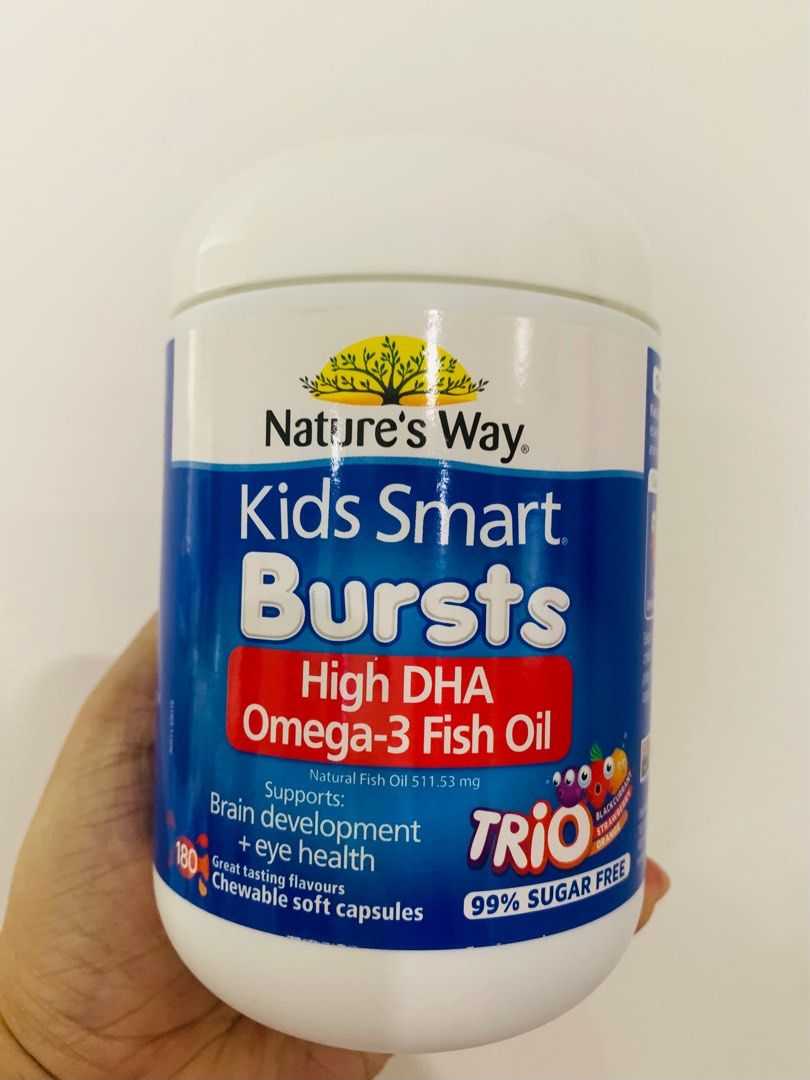 NATURES WAY Way Kids Smart Omega-3 Fish Oil Trio 180s, Health ...