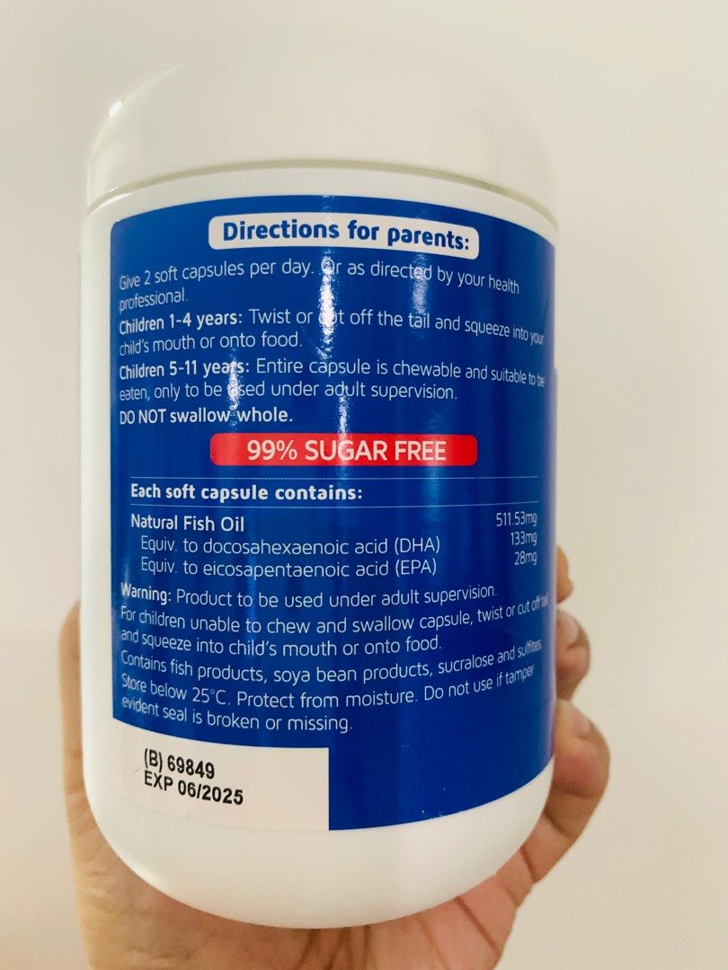 NATURES WAY Way Kids Smart Omega-3 Fish Oil Trio 180s, Health ...