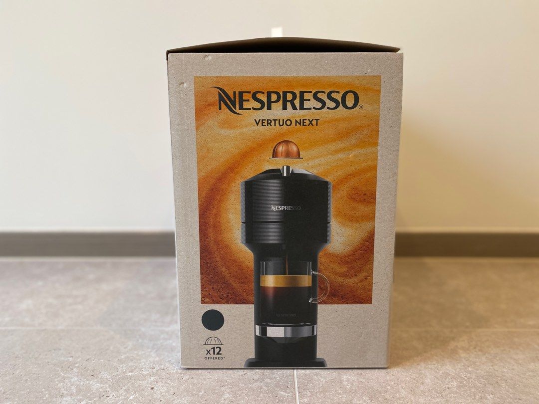 Nespresso Vertuo Next Black Coffee Machine 咖啡機 GCV1-GB-BK-NE, 家庭電器, 廚房 ...