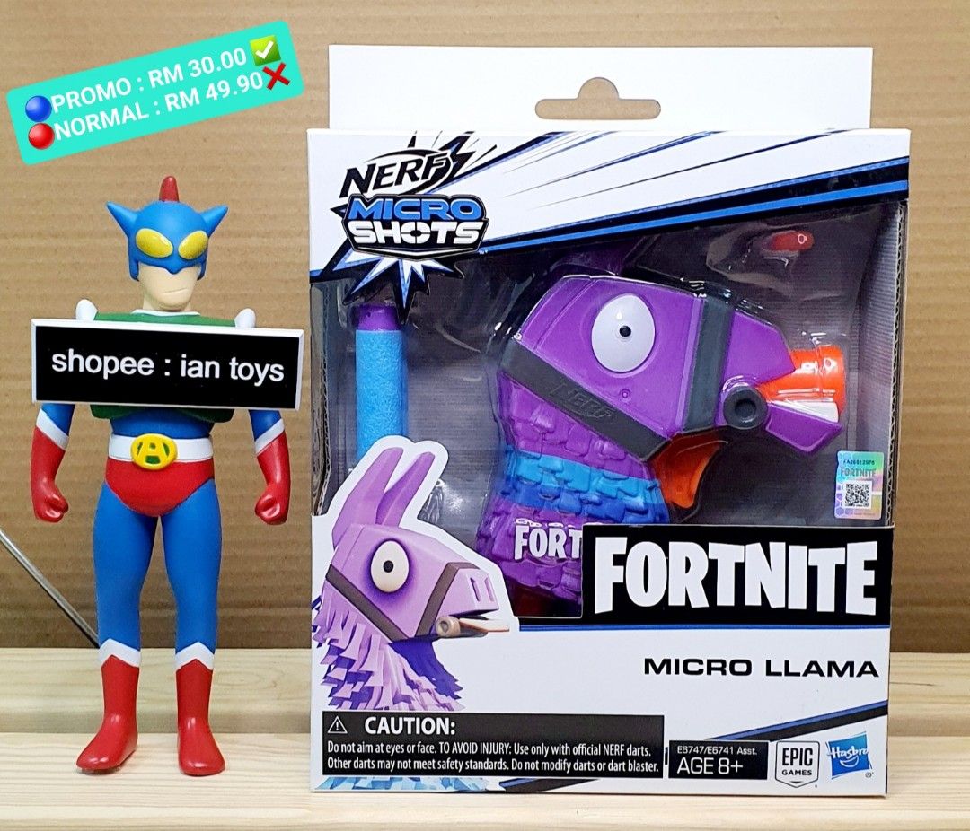 🔥🔥🔥(NEW) HASBRO NERF FORTNITE LLAMA MICRO SHOTS DART FIRING TOY BLASTER ...