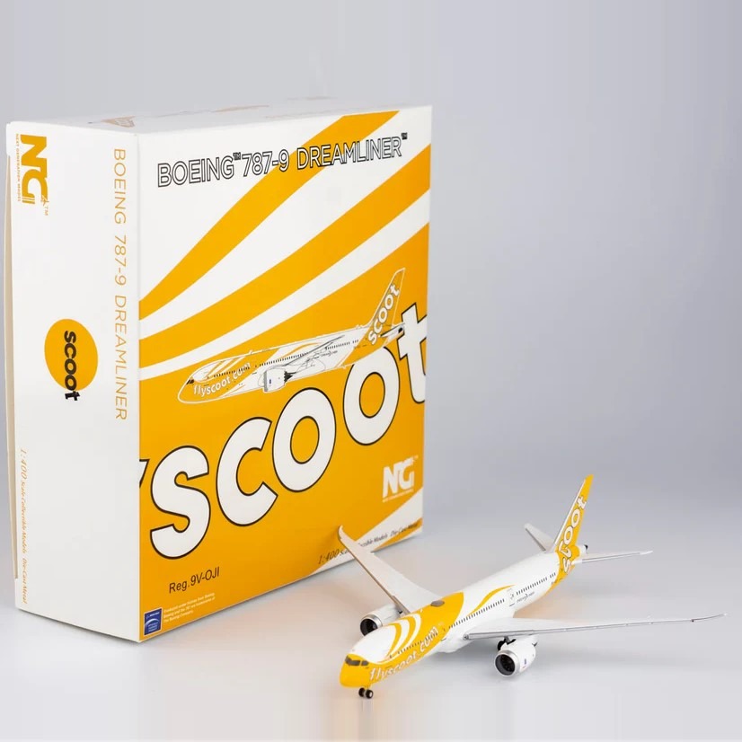 NG MODELS FLYSCOOT BOEING 787-9 DREAM)LINER 9V-OJI 1:400 DIE-CAST METAL ...