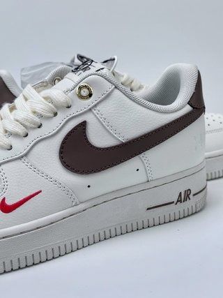 Nike Air Force 1 Low 07 40th anniversary milk white red small tick, Men ...