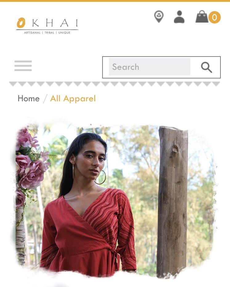 Okhai India 100% Organic Natural Dye Artisanal Wrap Dress Made by Happy ...